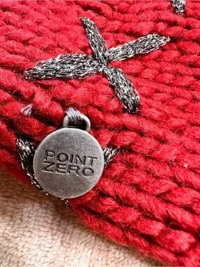 Point Zero | Accessories | Point Zero Deep Red Thickknit Infinity Scarf ...
